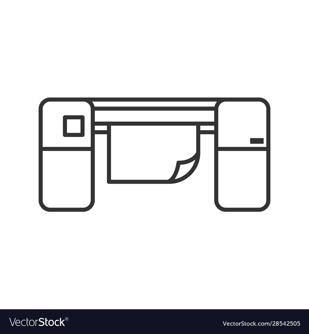 Large format printer linear icon Royalty Free Vector Image