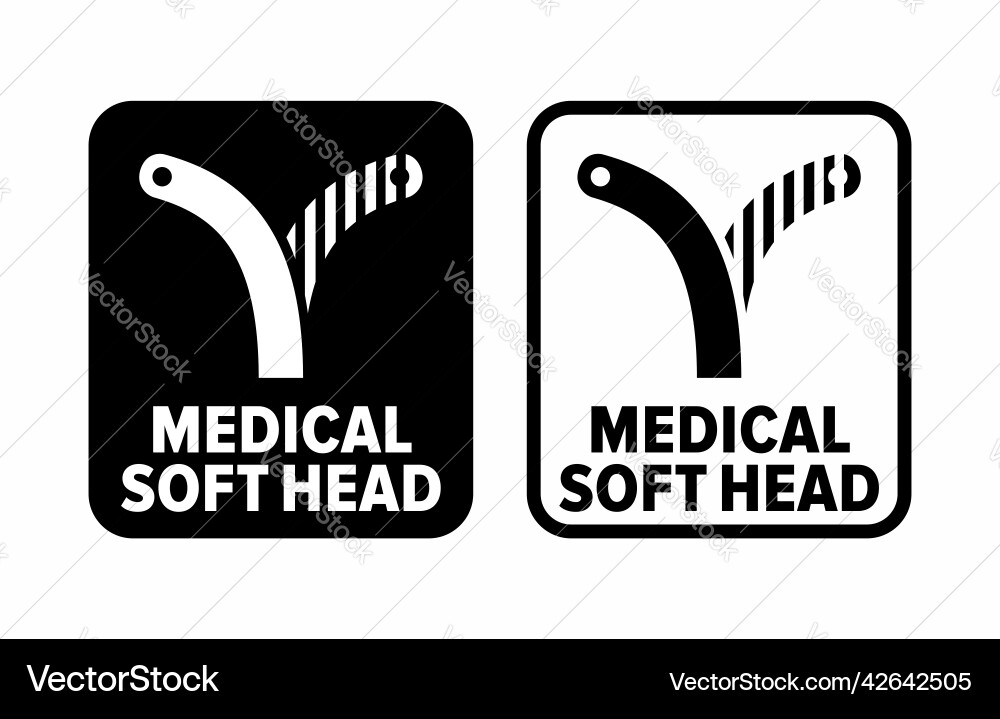 Medical soft head information sign Royalty Free Vector Image