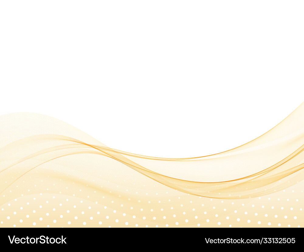 Orange wavy lines colorful orange wave flow Vector Image
