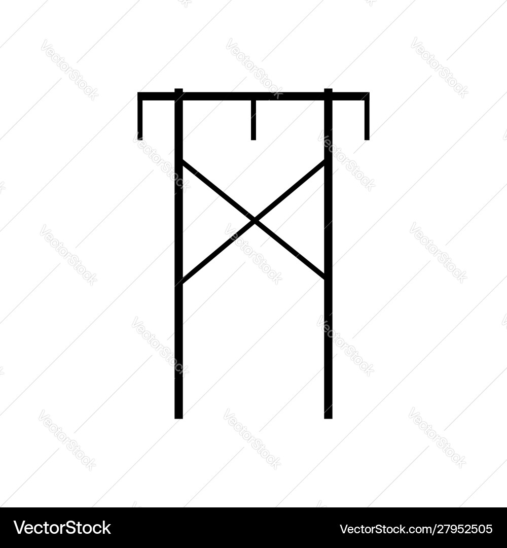 Power line symbol flat design electric line Vector Image