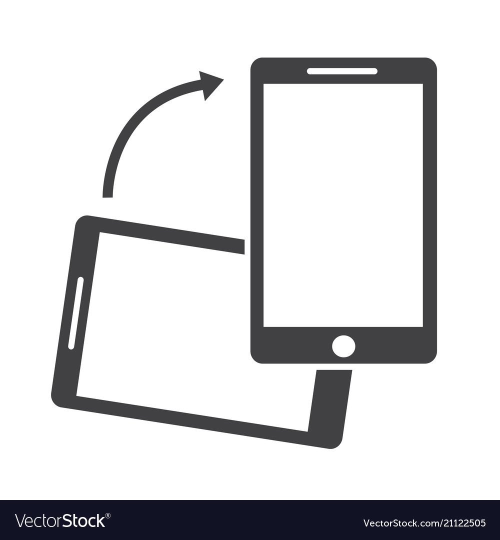 Rotate smartphone icon Royalty Free Vector Image Rotate smartphone icon Royalty Free Vector Image