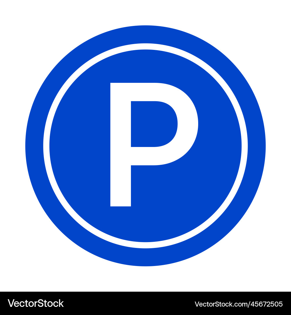 Round parking icon or lot Royalty Free Vector Image