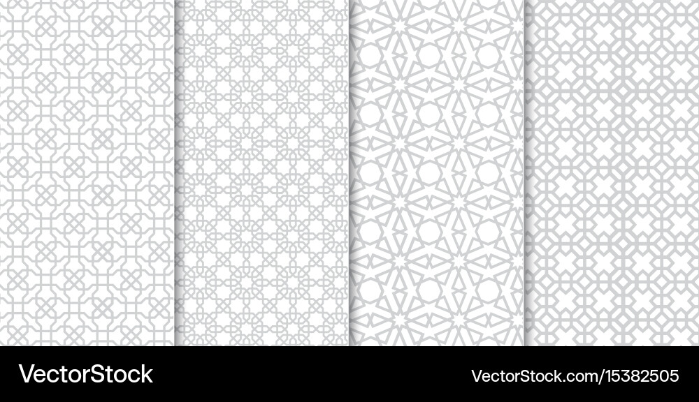 Set of traditional arabian pattern Royalty Free Vector Image