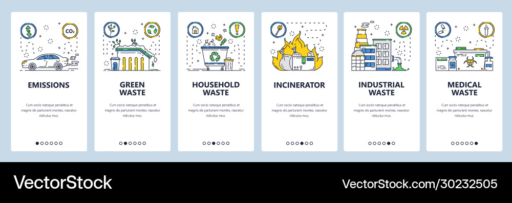 Waste management website and mobile app onboarding