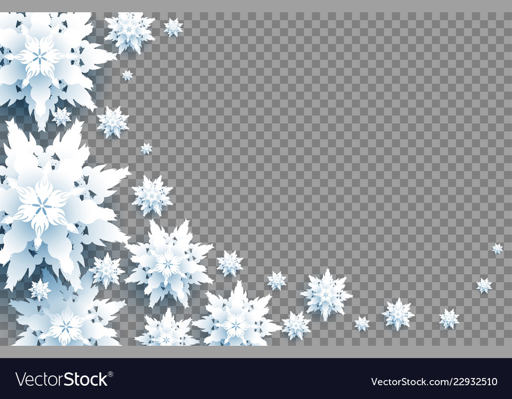 Big snowflakes isolated Royalty Free Vector Image