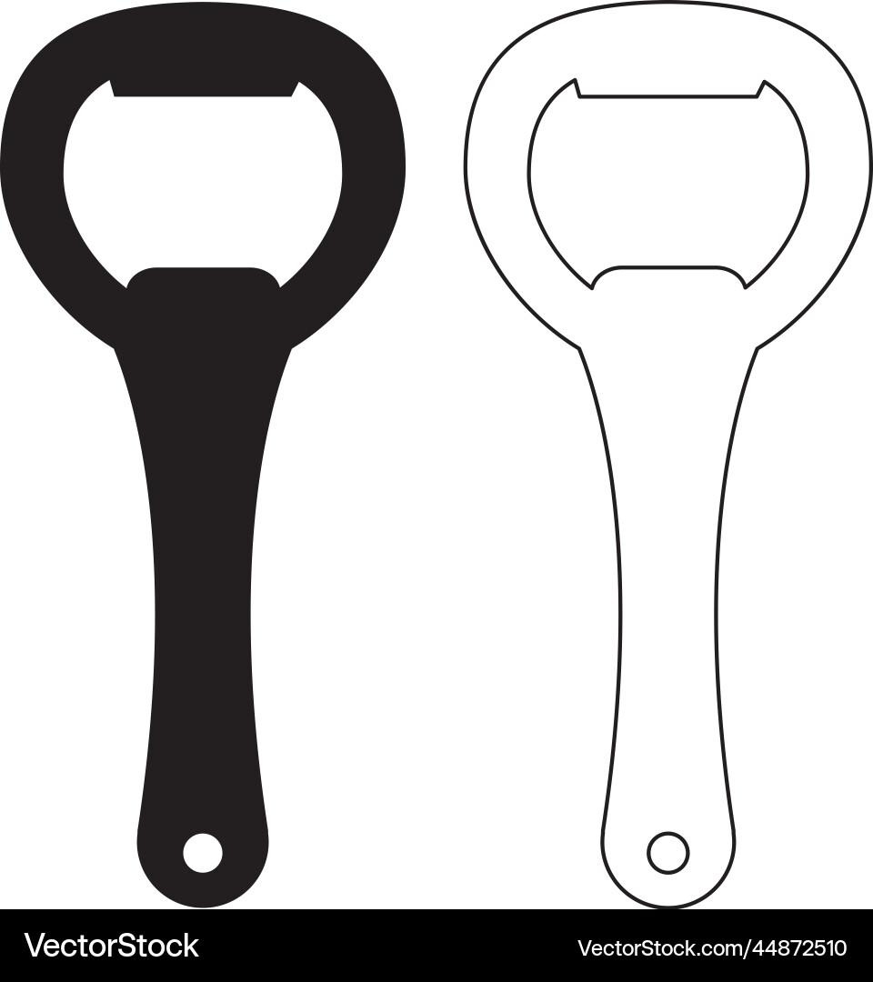 Bottle opener icon on white background Royalty Free Vector