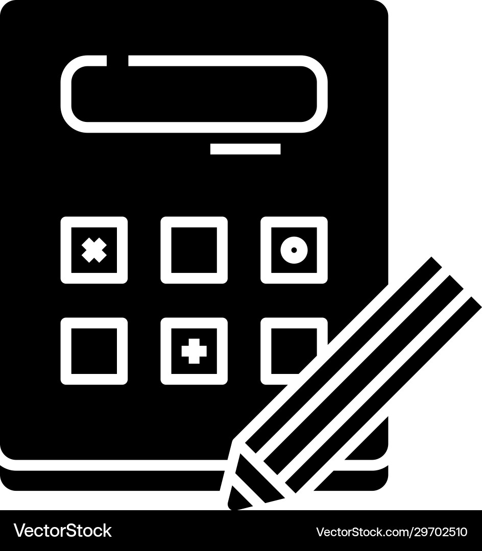 Calculate profits black icon concept Royalty Free Vector