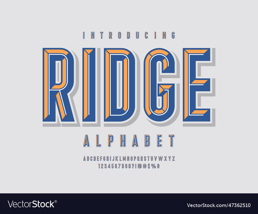 Chisel font Royalty Free Vector Image - VectorStock