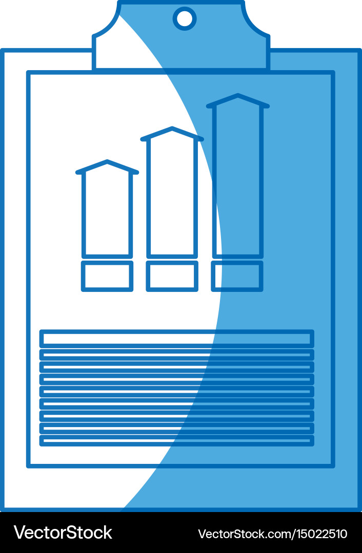 Clipboard with financial infographic chart Vector Image