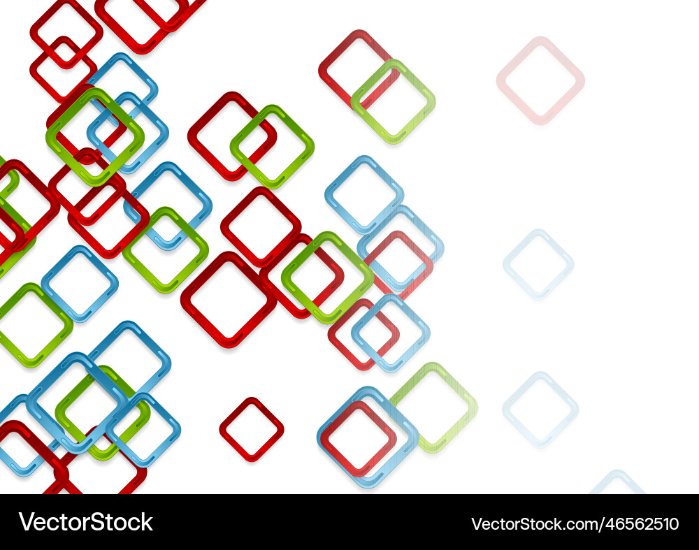 Colorful glossy squares abstract geometric Vector Image