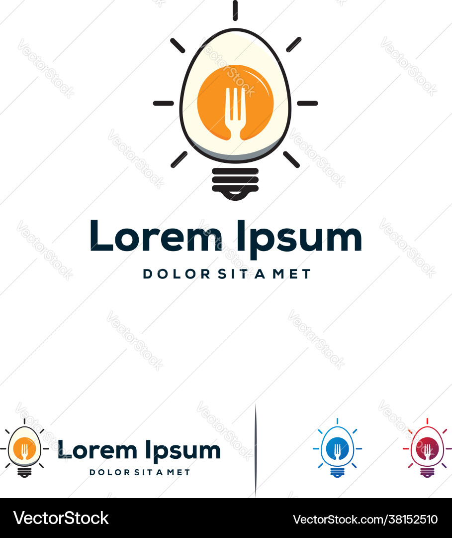 Creative food logo designs concept idea Royalty Free Vector