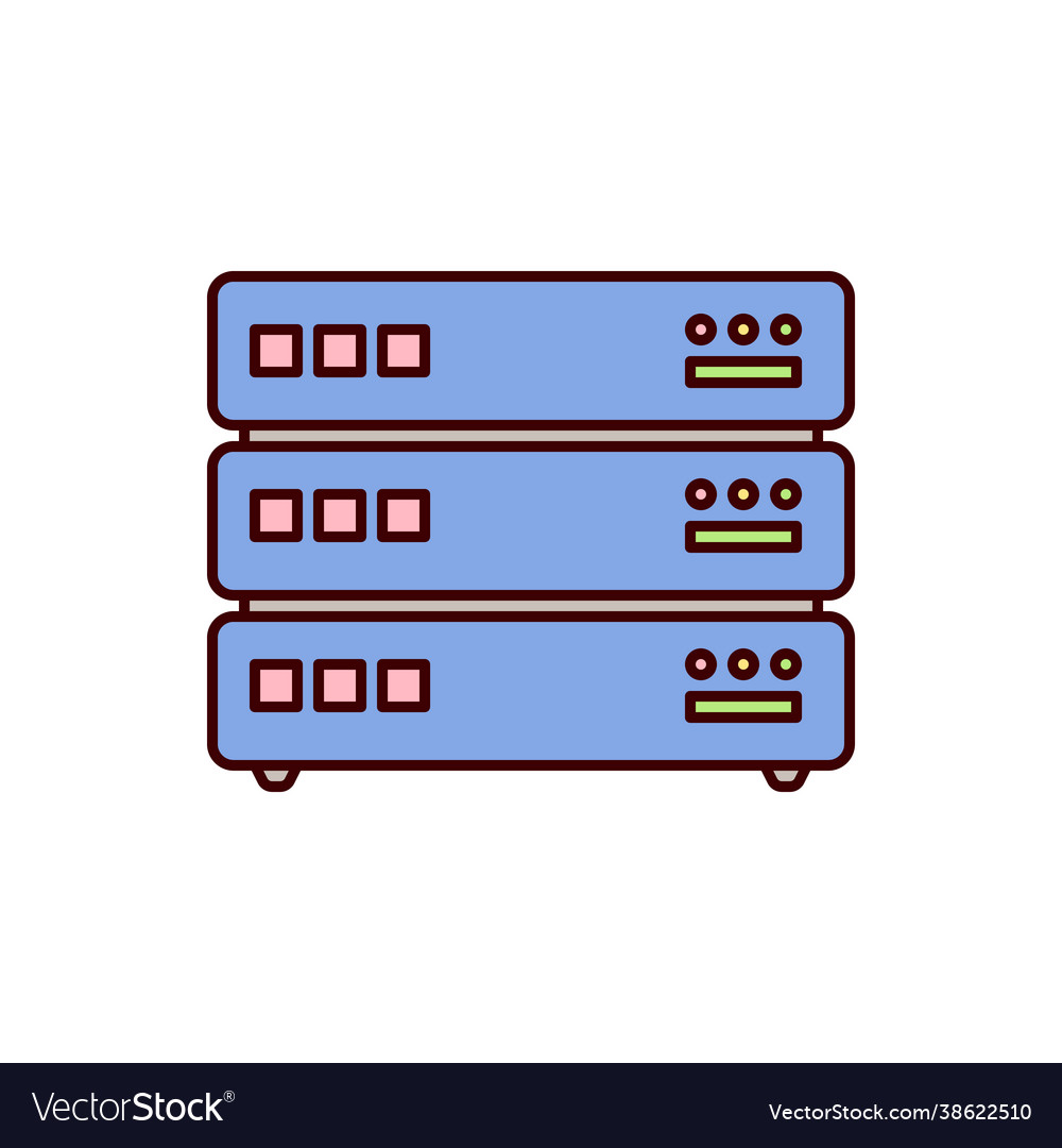 Database icon server Royalty Free Vector Image