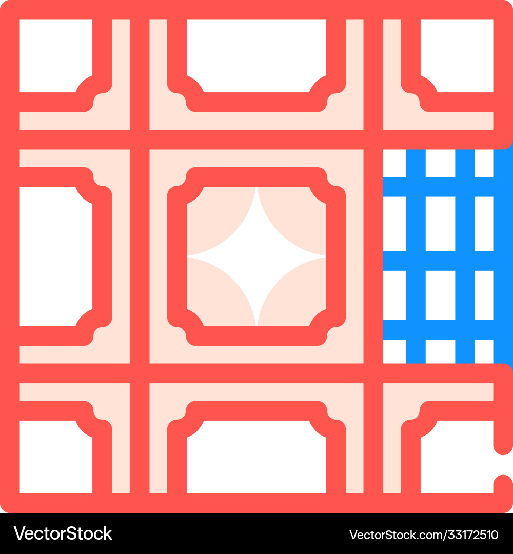 Floor lay tiles color icon Royalty Free Vector Image