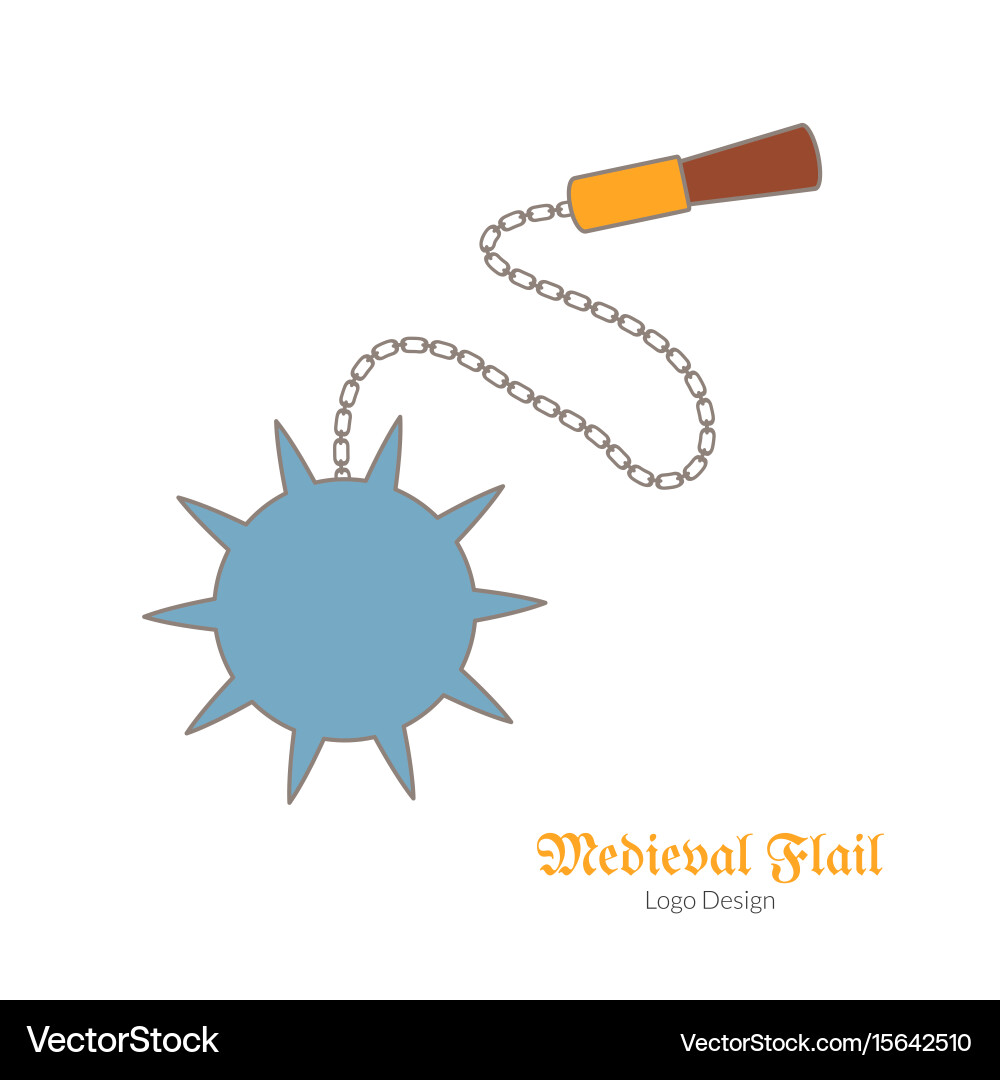 Medieval colorful logo emblem template flat style Vector Image