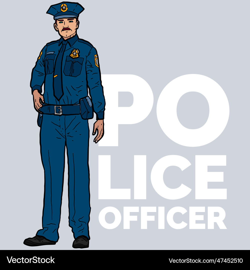 Police officer occupation Royalty Free Vector Image