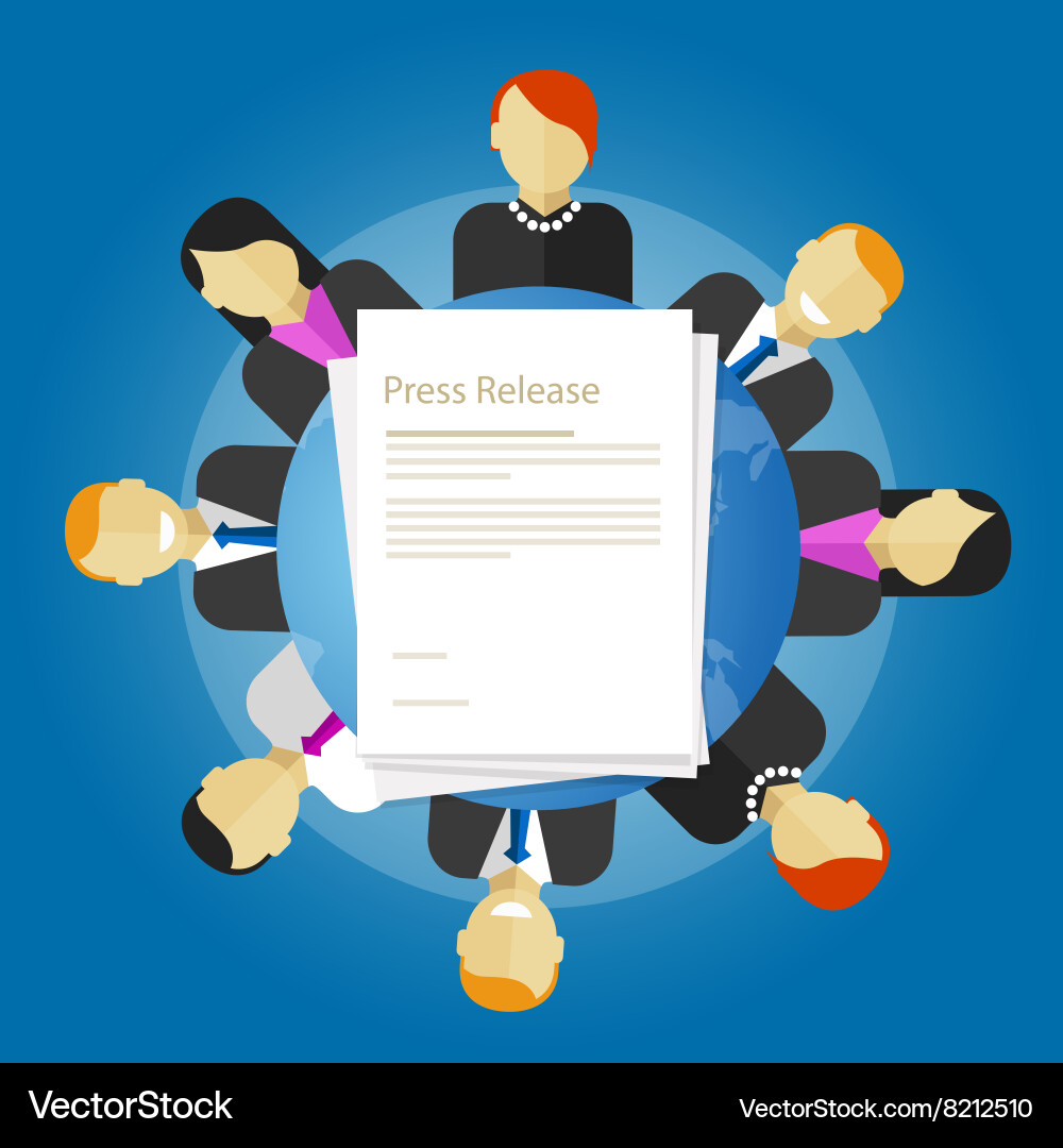 Press release news paper publication Royalty Free Vector