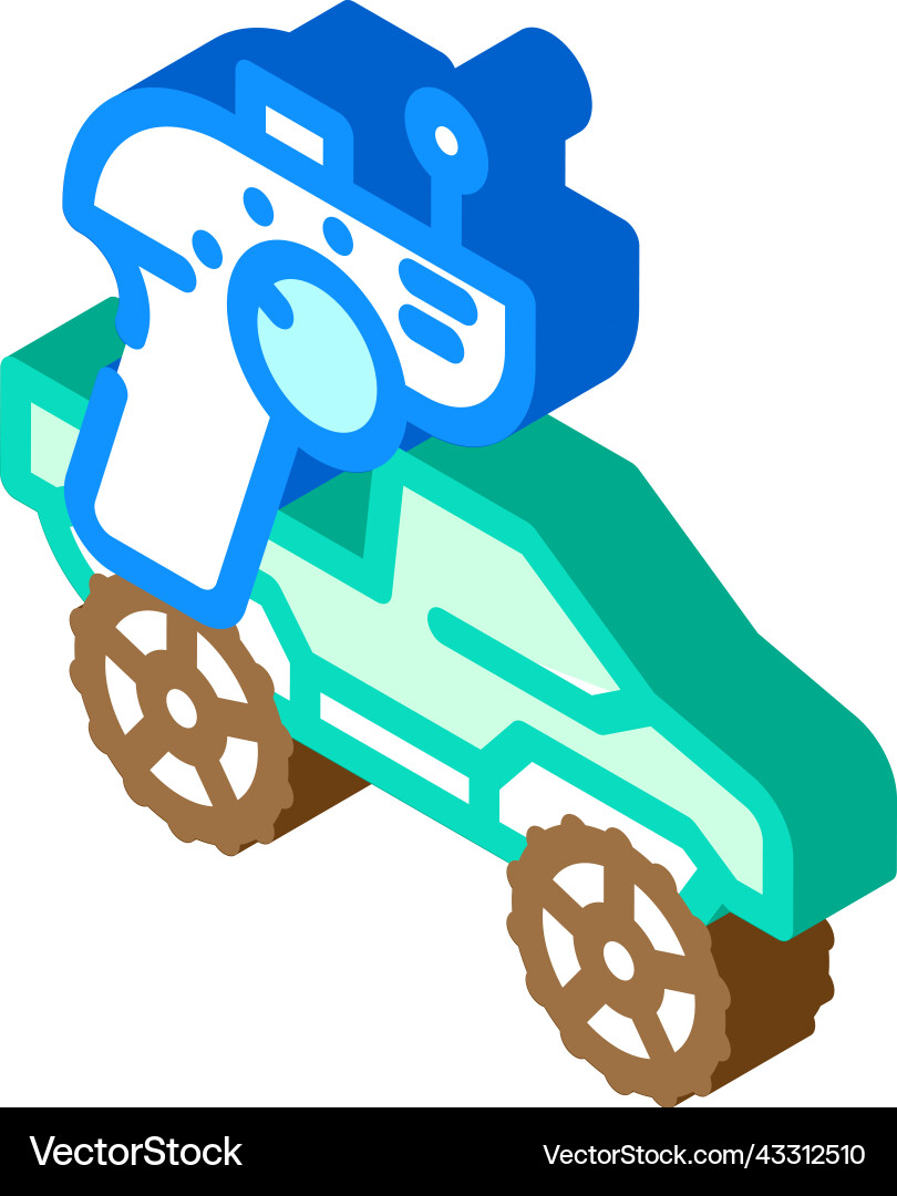 Radio controlled car racing isometric icon Vector Image