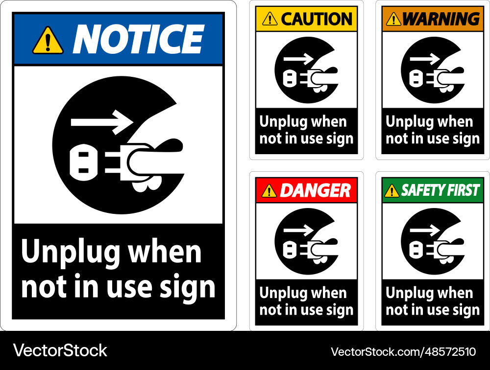 Unplug When Not In Use