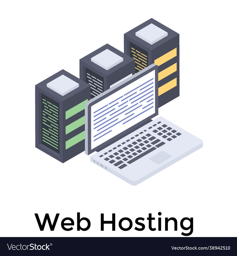 Web hosting server Royalty Free Vector Image - VectorStock