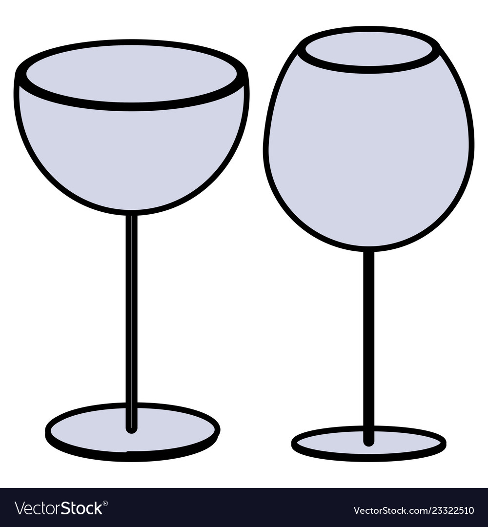 Wine glasses design Royalty Free Vector Image - VectorStock