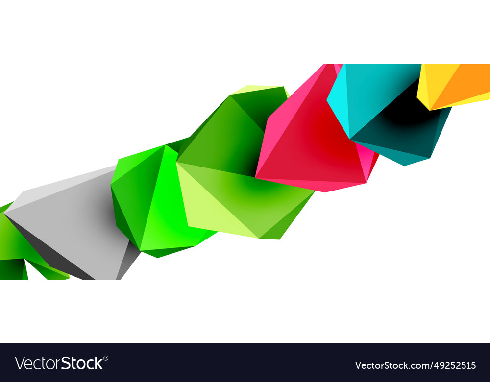 3d low poly triangle design elements Royalty Free Vector