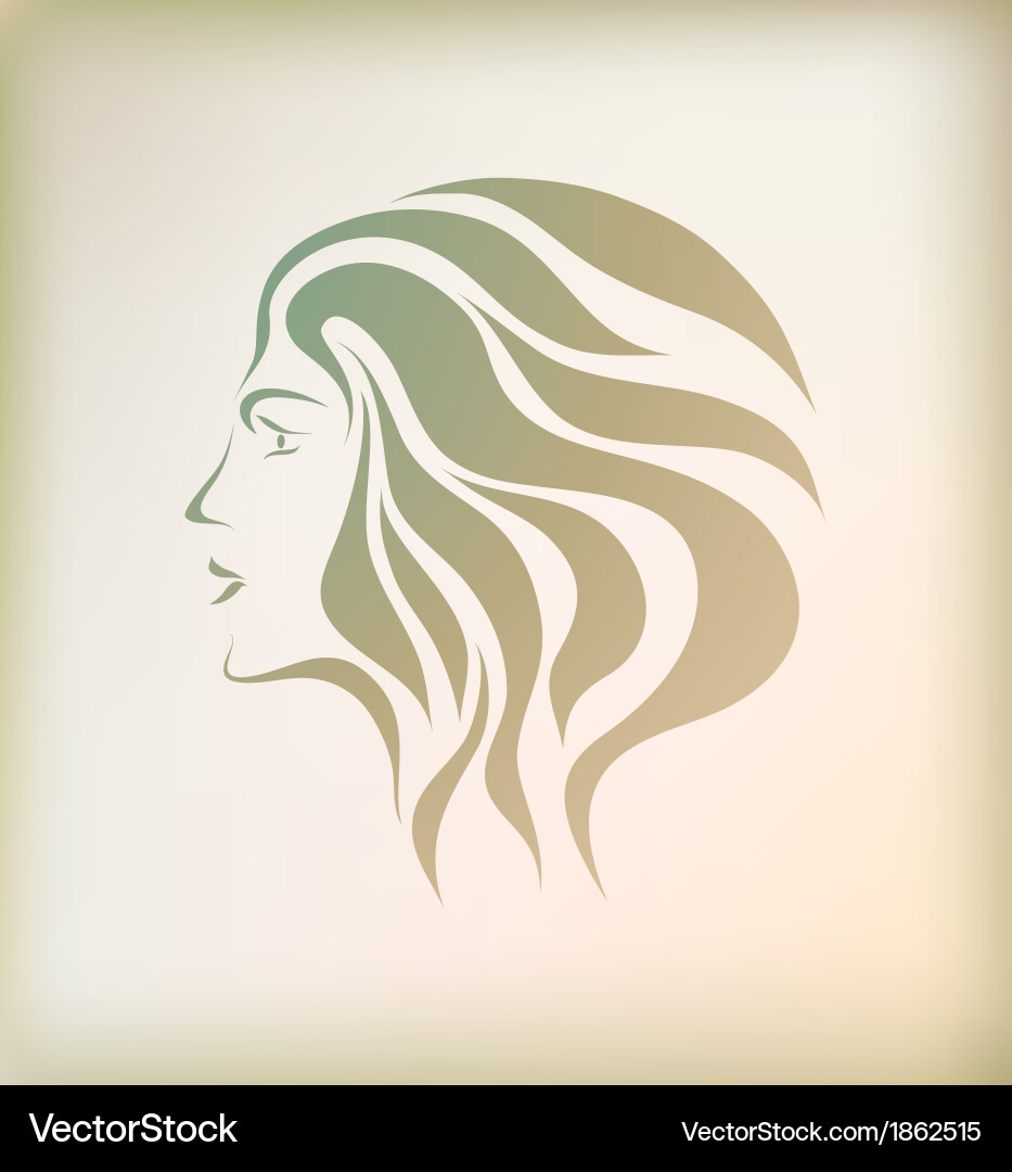 Abstract face beautiful girl Royalty Free Vector Image