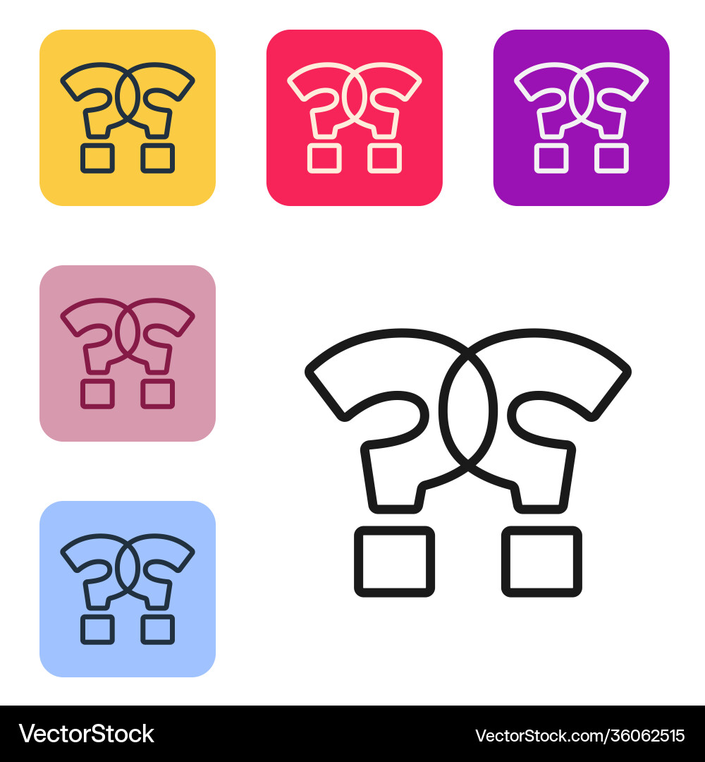 Black line question mark icon isolated on white Vector Image