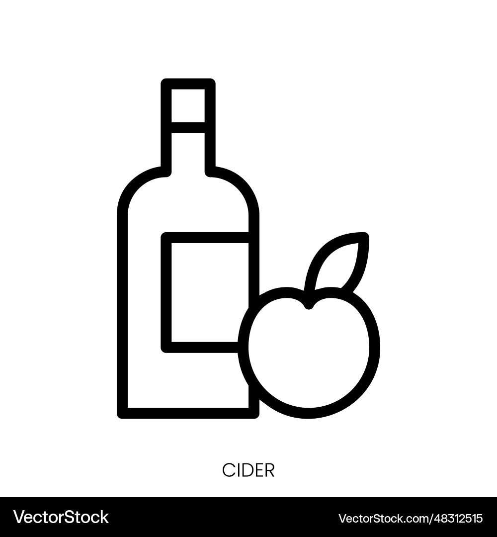 Cider icon line art style design isolated Vector Image