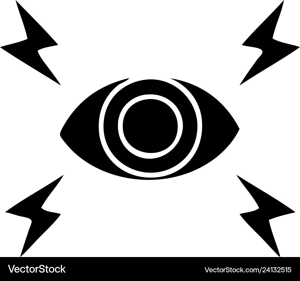 Flat symbol mystic eye Royalty Free Vector Image