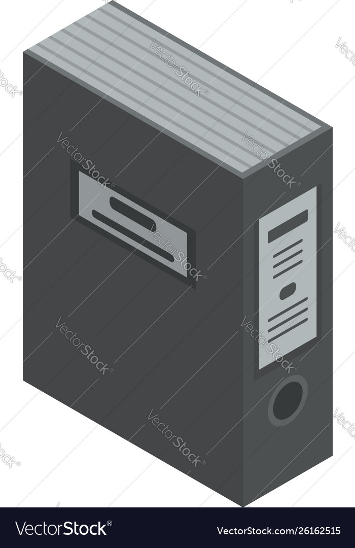 Office folder icon isometric style Royalty Free Vector Image