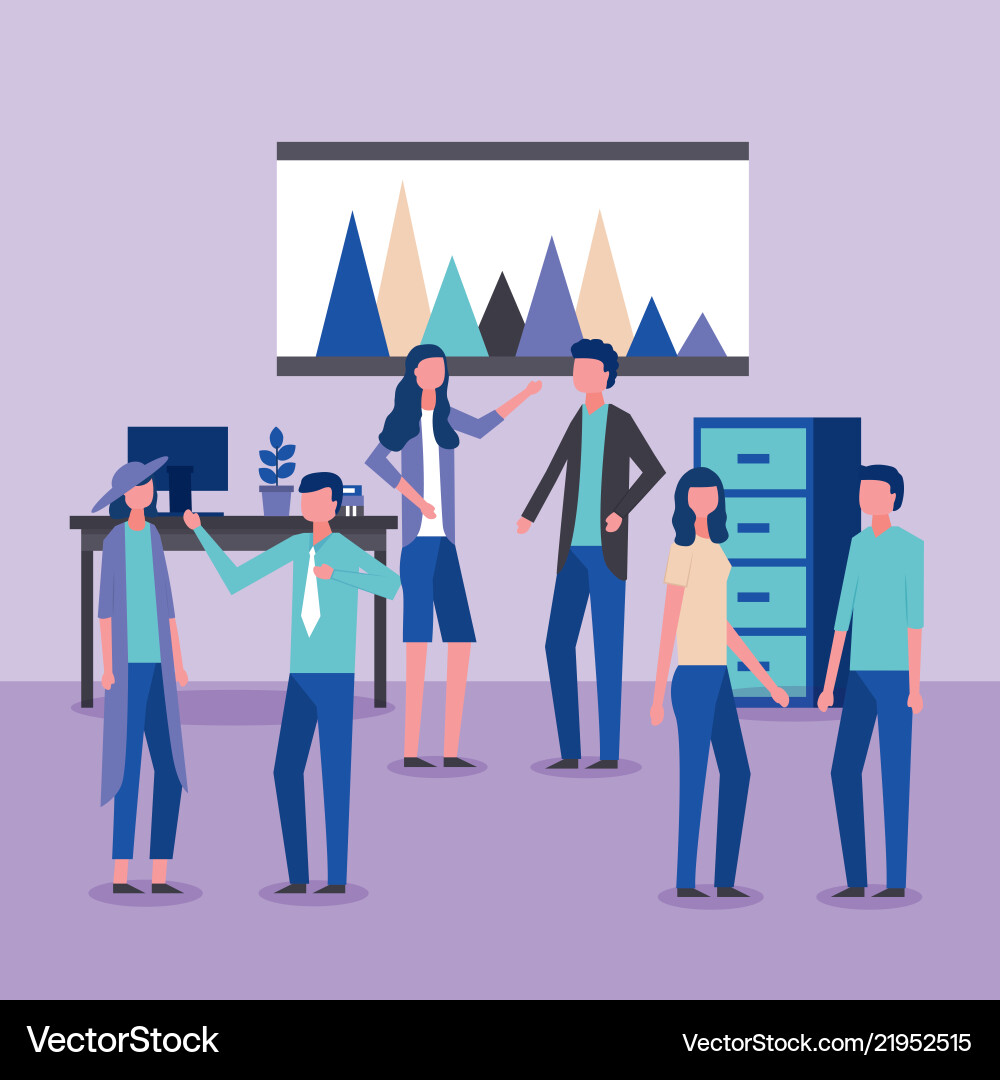 People business office Royalty Free Vector Image