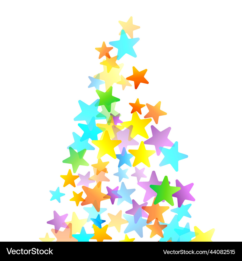 Rainbow festive confetti carnival star falling Vector Image
