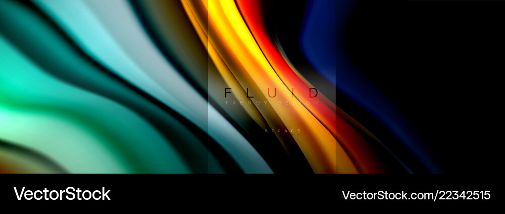 Rainbow fluid abstract shapes liquid colors Vector Image