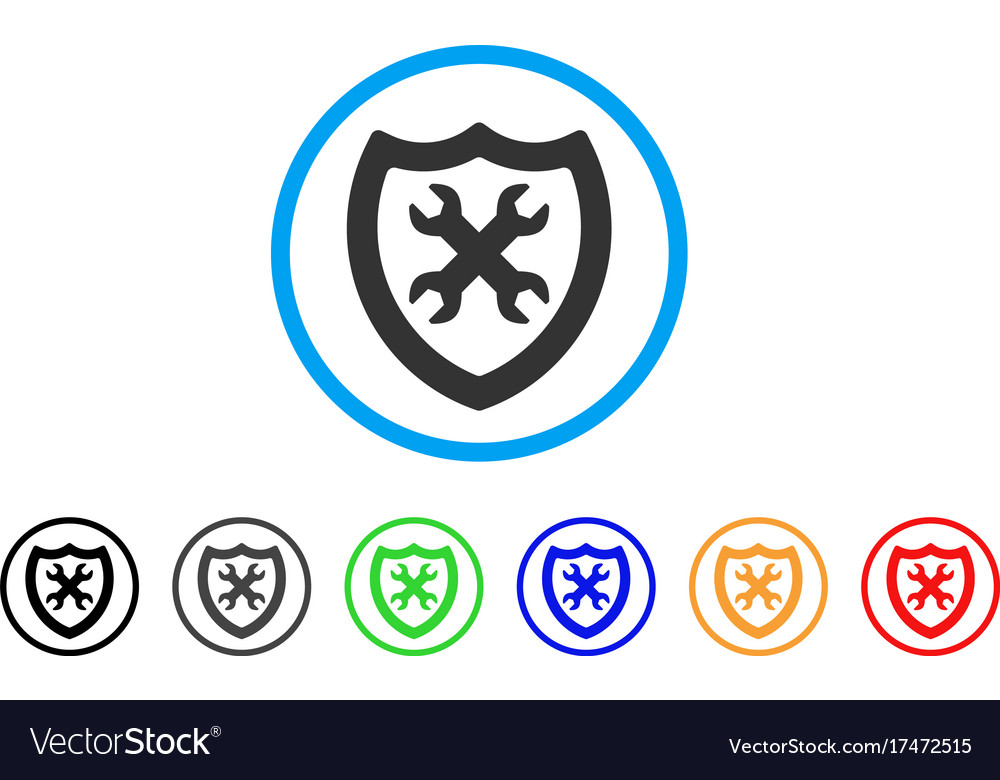 Security configuration rounded icon Royalty Free Vector