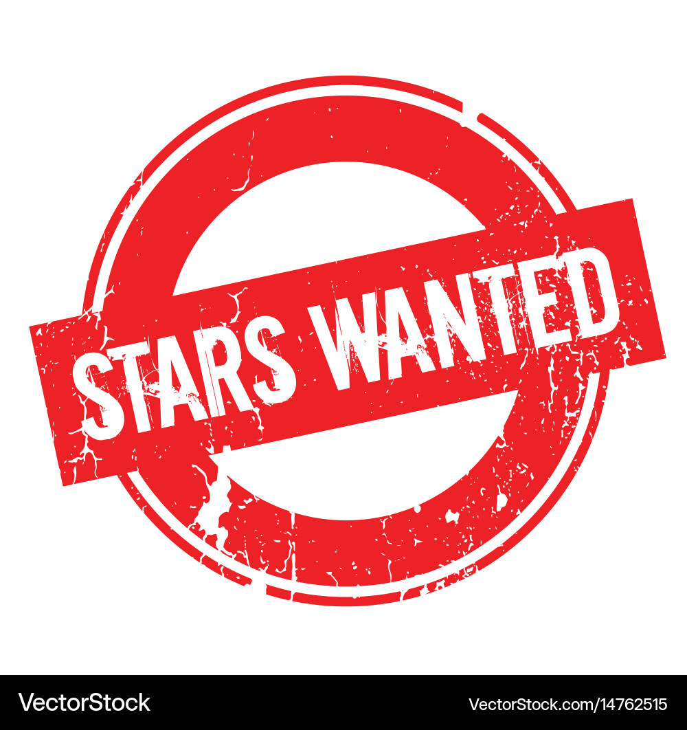 Stars wanted rubber stamp Royalty Free Vector Image