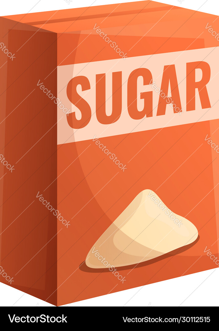 Sugar package icon cartoon style Royalty Free Vector Image