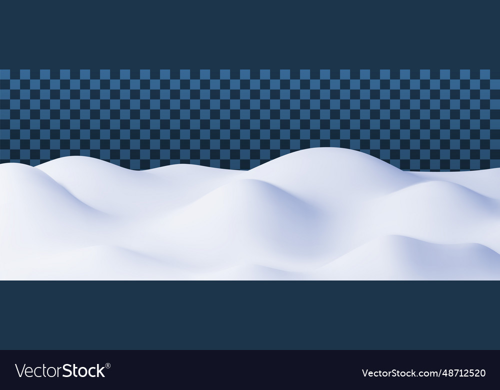 3d winter landscape with snowdrifts Royalty Free Vector