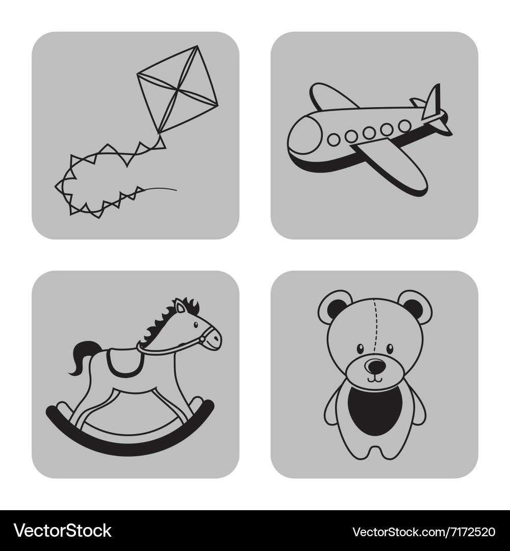 Baby toys design Royalty Free Vector Image - VectorStock