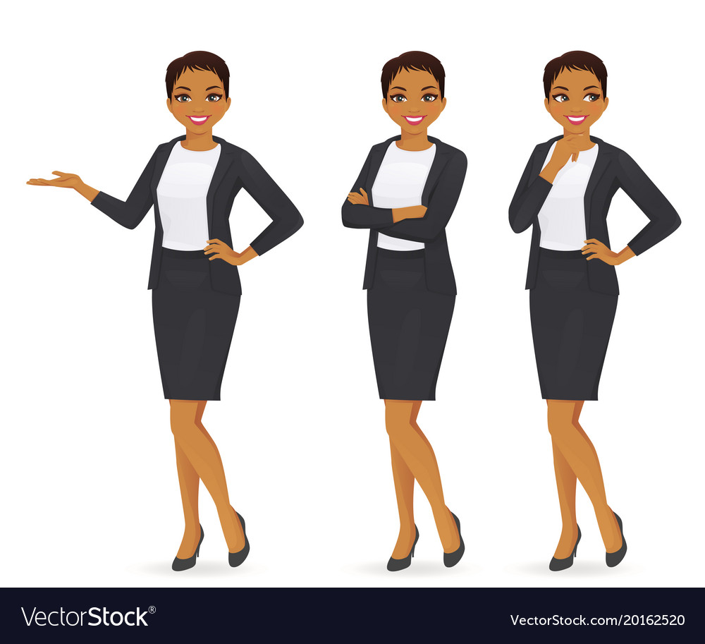 Business woman set Royalty Free Vector Image - VectorStock