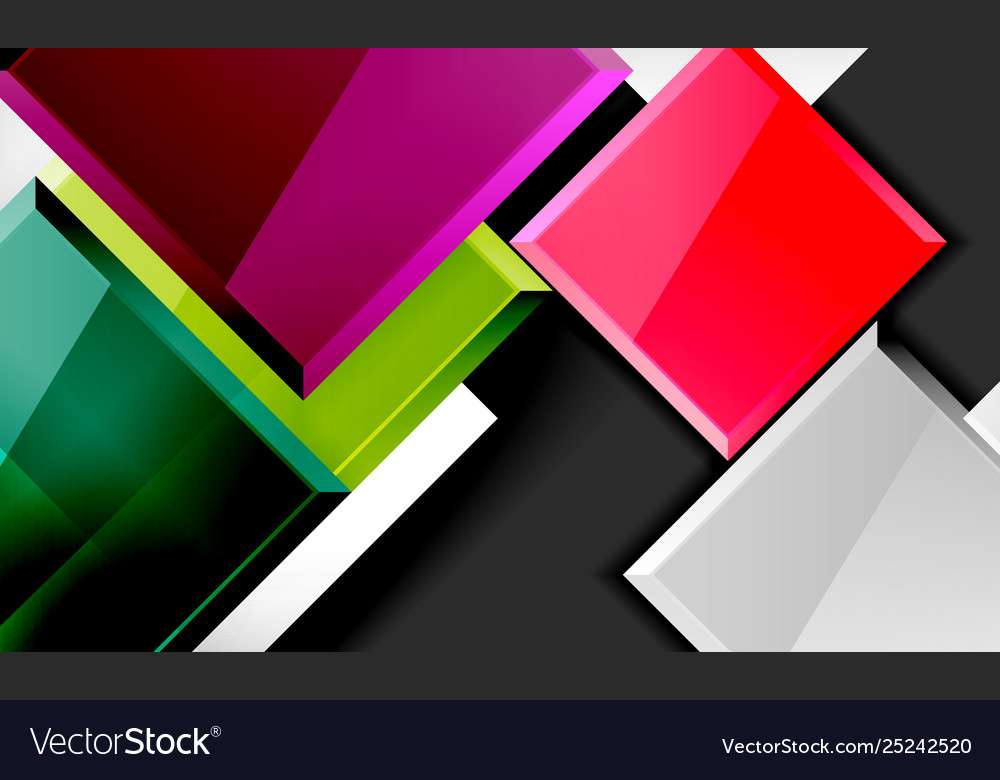 Colorful square and rectangle blocks background Vector Image