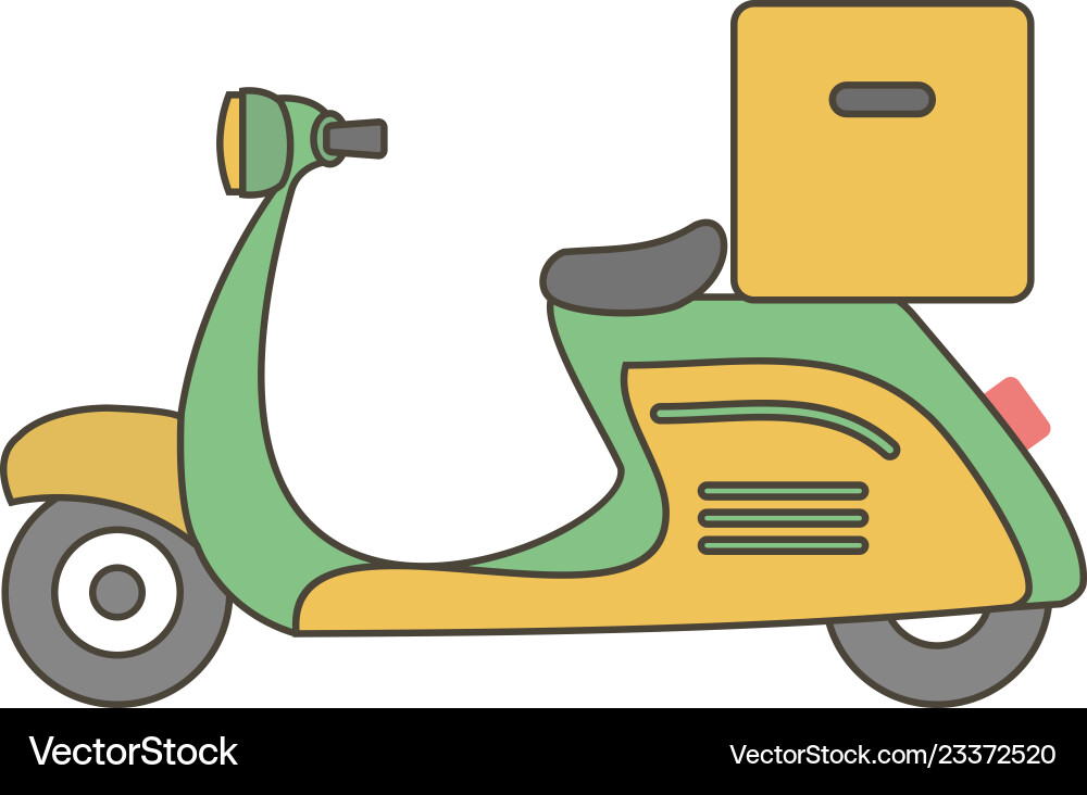 Delivery motorbike icon Royalty Free Vector Image