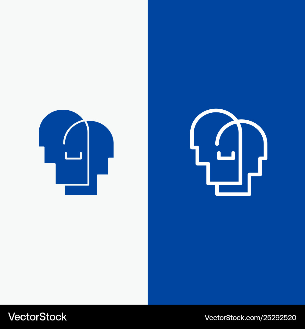 Hat human empathy feelings line and glyph solid Vector Image