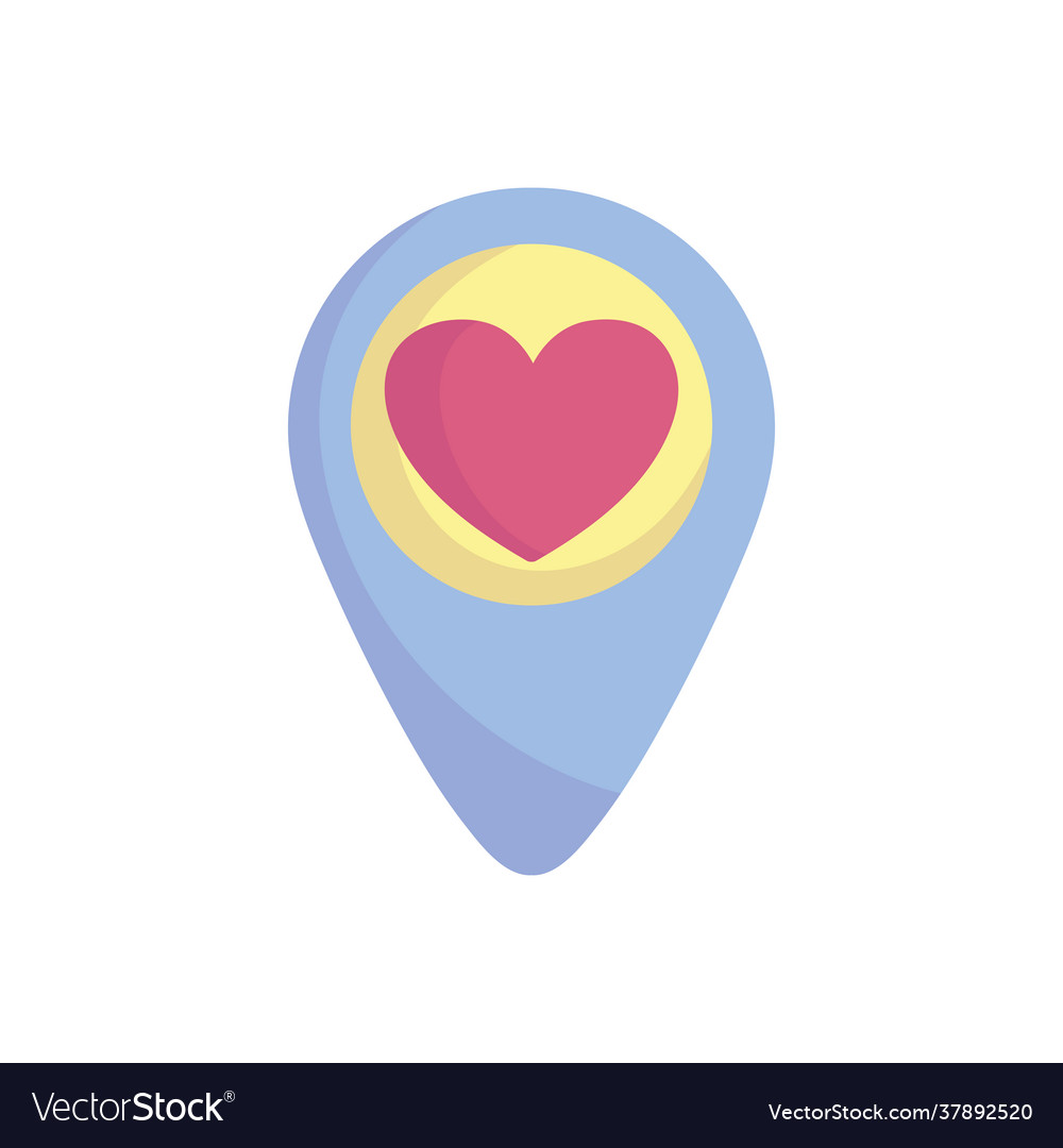 Heart pointer location Royalty Free Vector Image