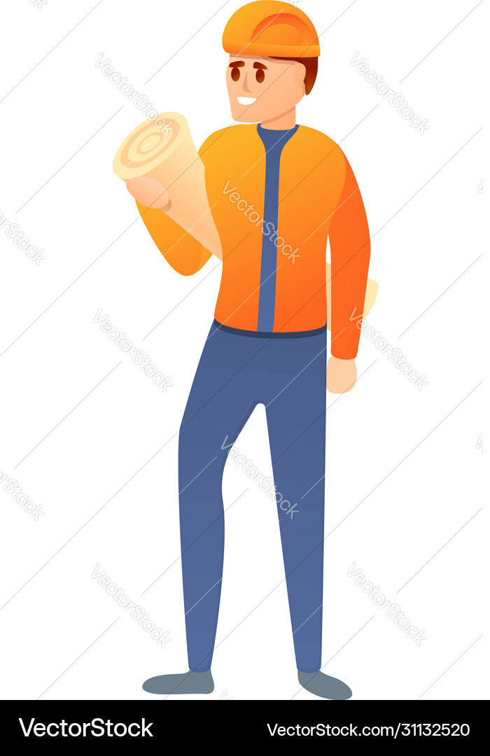 Industry contractor icon cartoon style Royalty Free Vector