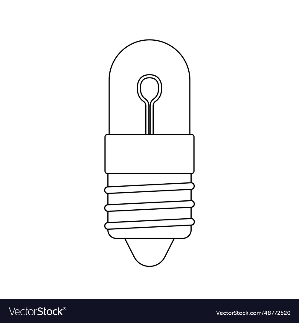 Light bulb outline icon on white background Vector Image