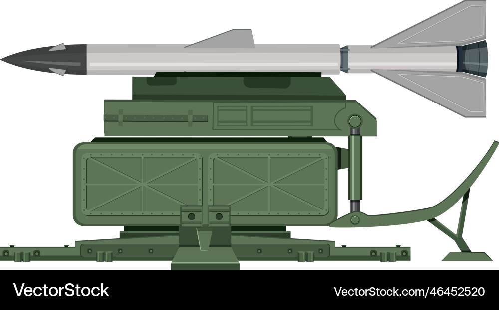 Military missile launcher Royalty Free Vector Image