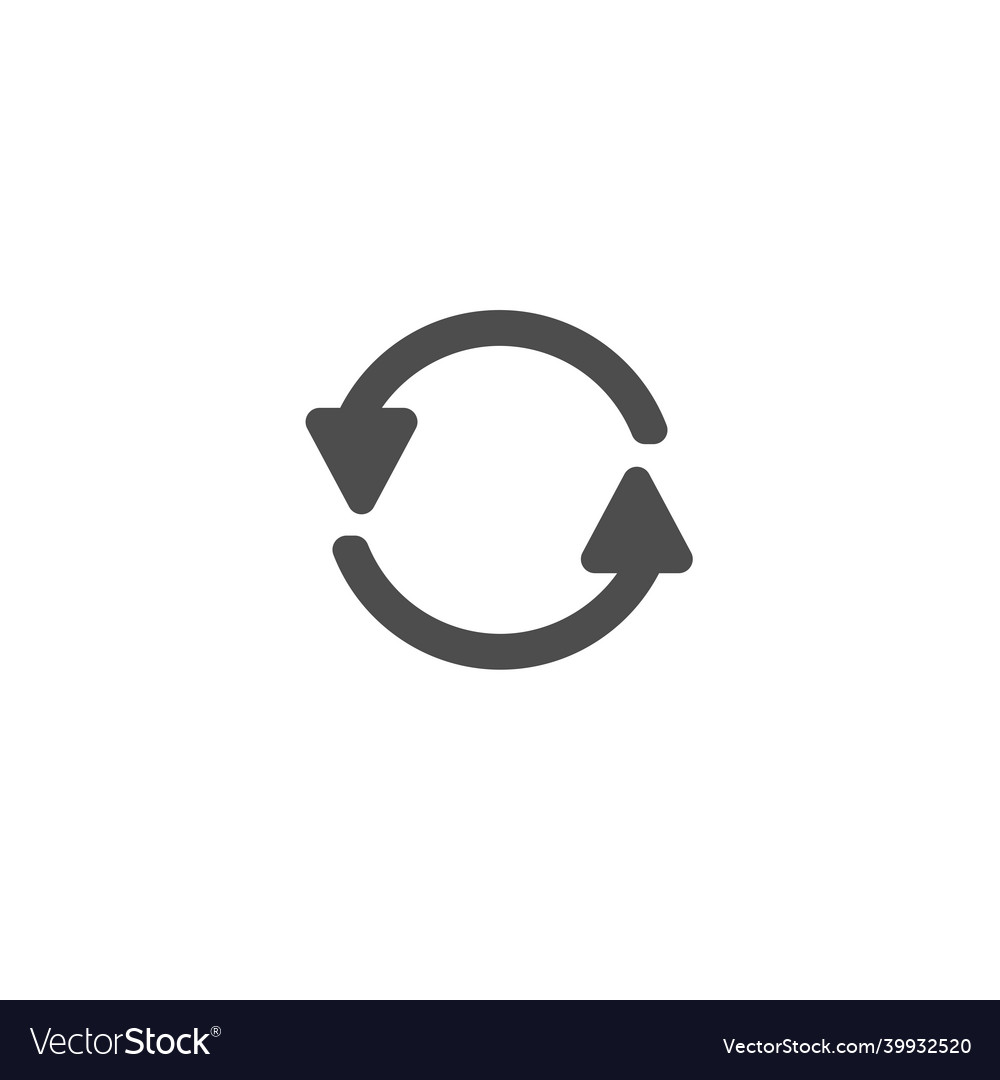 Refresh or reload icon two round rotation arrows Vector Image