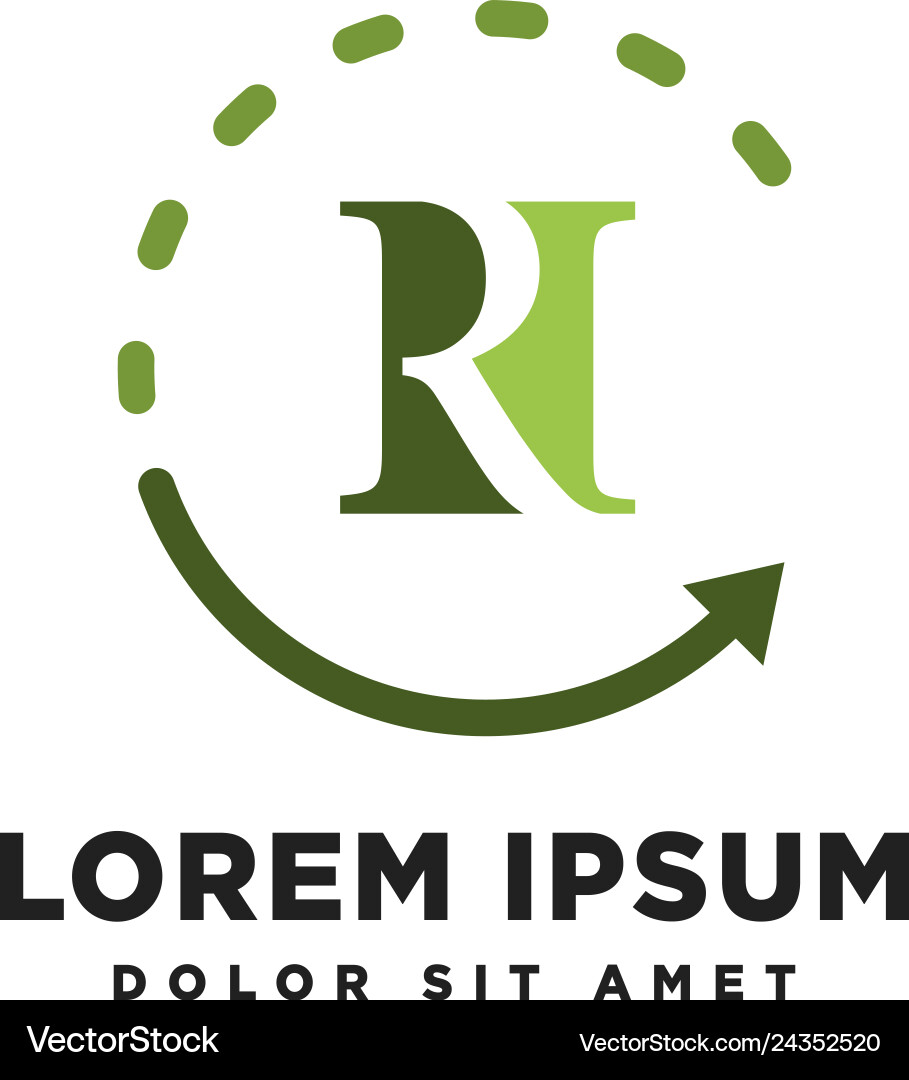 Rn letter business logo template icon element Vector Image