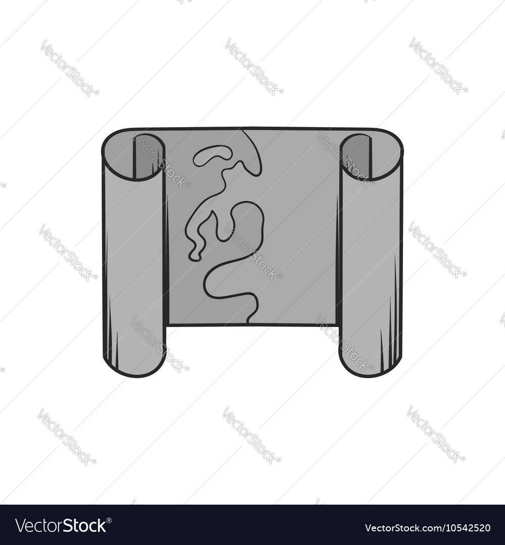 Road map icon black monochrome style Royalty Free Vector