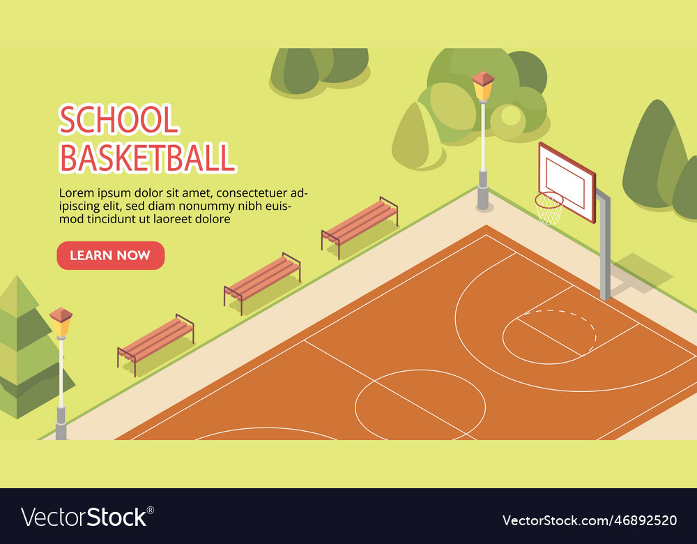 School basketball concept Royalty Free Vector Image